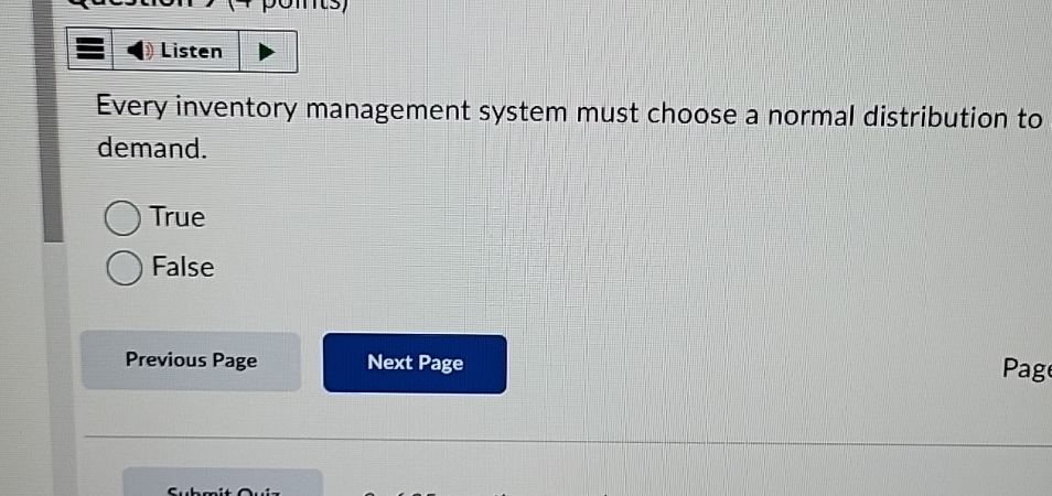 Solved ListenEvery inventory management system must choose a | Chegg.com