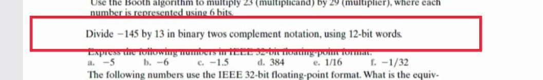 Solved Use the Booth algorithm to multiply 23 (multiplicand) | Chegg.com