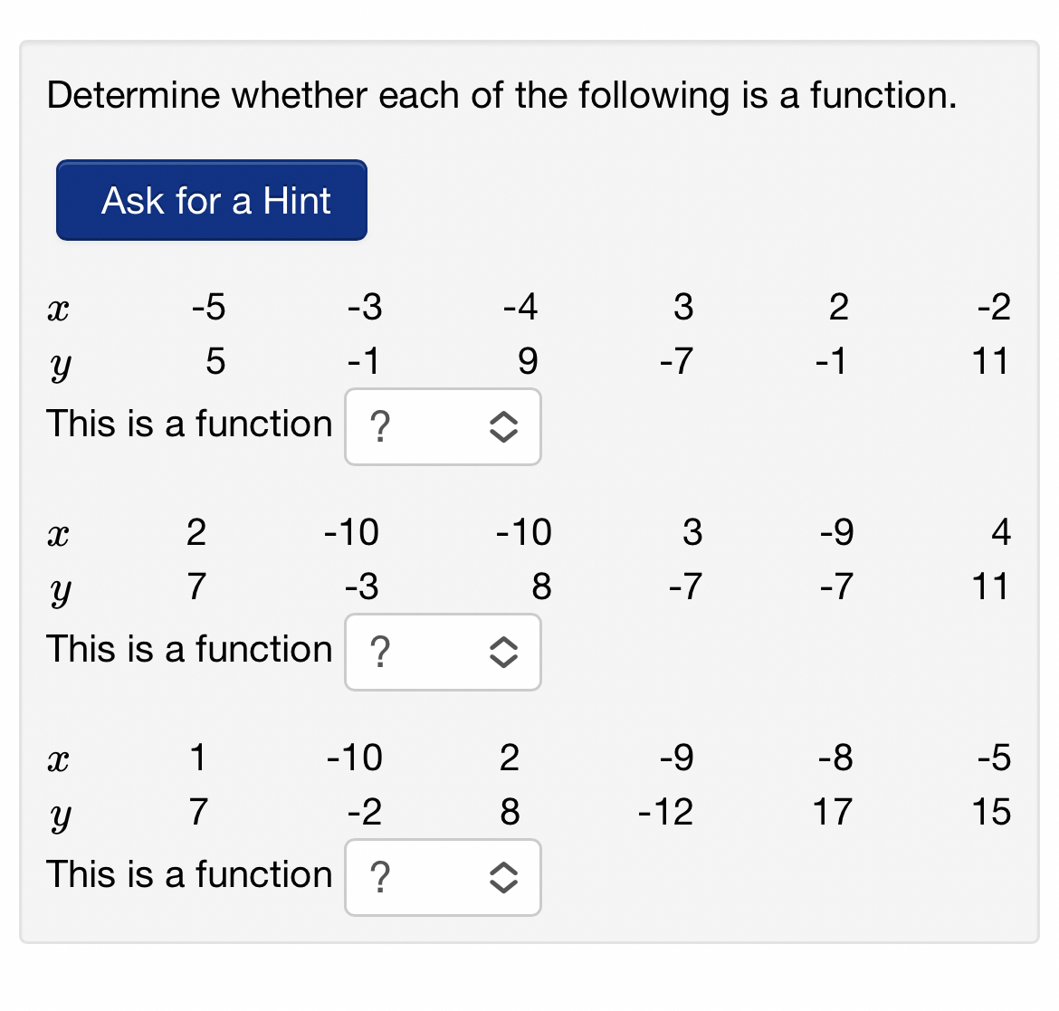 Solved Determine whether each of the following is a | Chegg.com