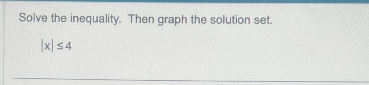Solved Solve the inequality. Then graph the solution | Chegg.com