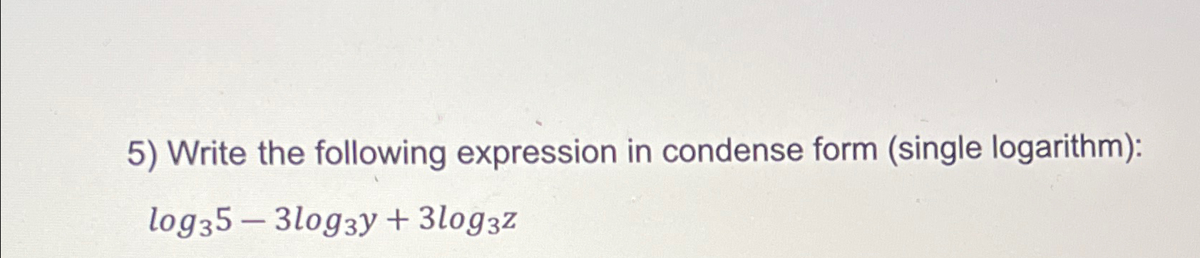 Solved Write the following expression in condense form | Chegg.com