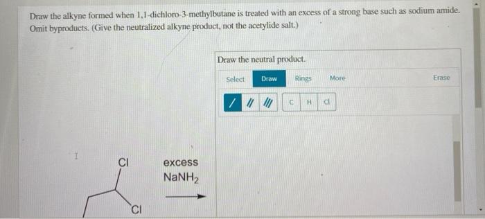 Solved Draw the alkyne formed when 1,1-dichloro | Chegg.com