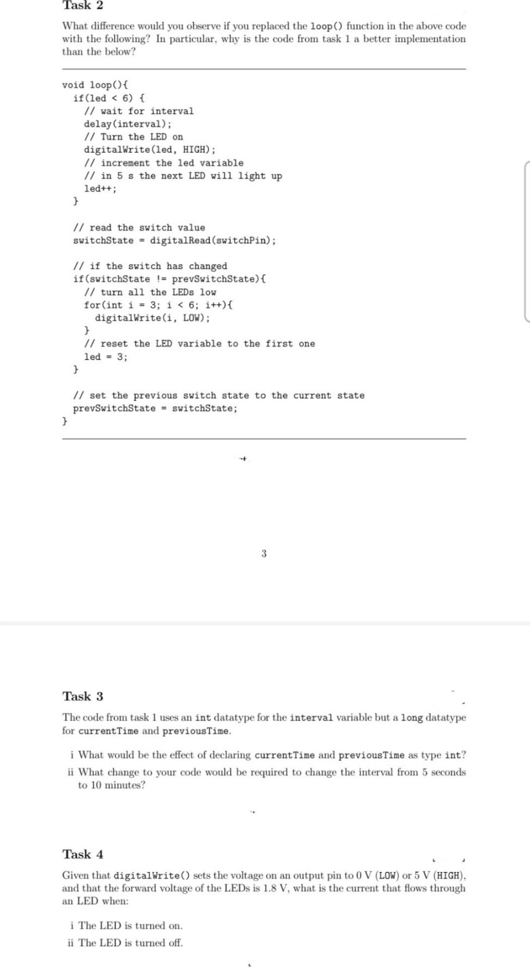 Solved Task 2 What difference would you observe if you | Chegg.com
