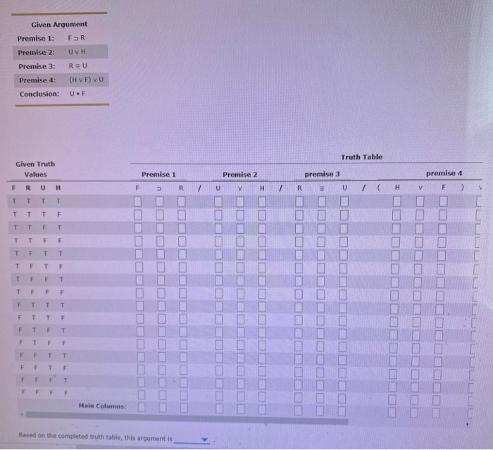 Solved truth tables MISSING IN THE PICTURE : conclusion row | Chegg.com