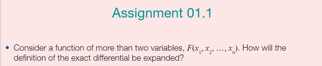 Solved Consider a function of more than two variables, | Chegg.com