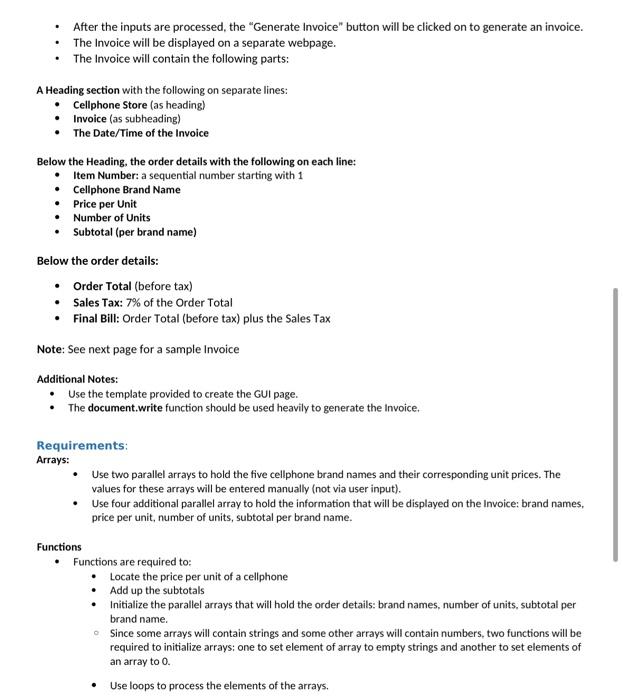 Solved PROBLEM DESCRIPTION A Cellphone Store needs a program | Chegg.com