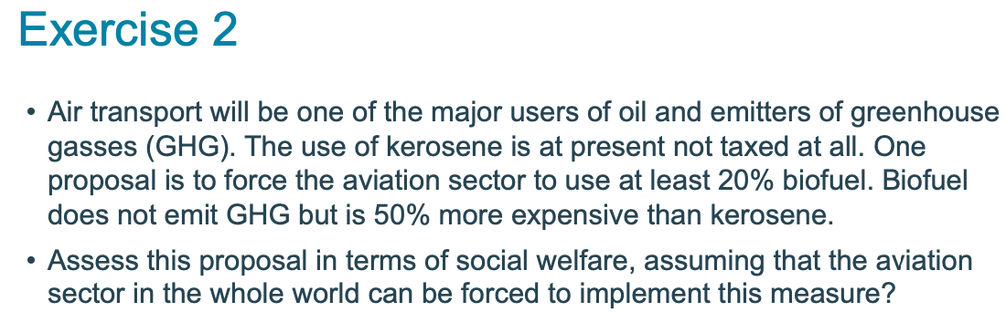 Solved Exercise 2Air transport will be one of the major | Chegg.com