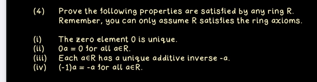 Solved (4) ﻿Prove the following properties are satisfied by | Chegg.com