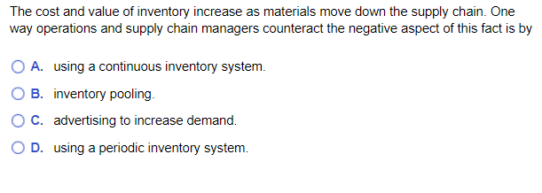 Solved The cost and value of inventory increase as materials | Chegg.com
