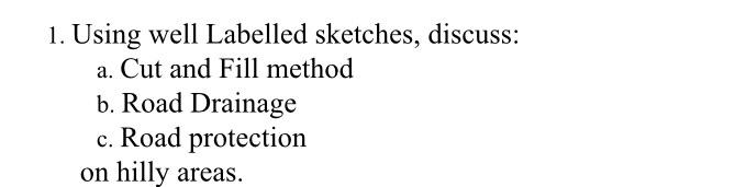 Solved 1. Using well Labelled sketches, discuss: a. Cut and | Chegg.com