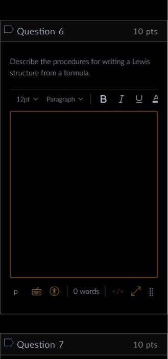 Solved Describe the procedures for writing a Lewis structure | Chegg.com