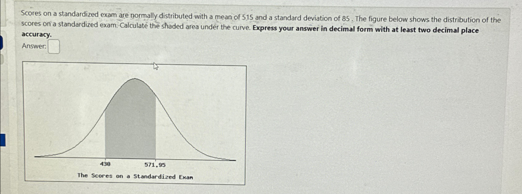 Scores on a standardized exam are normally | Chegg.com