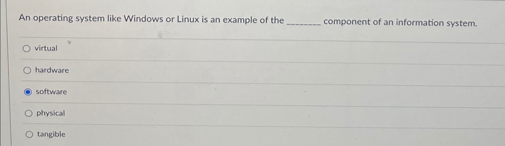 Solved An operating system like Windows or Linux is an | Chegg.com