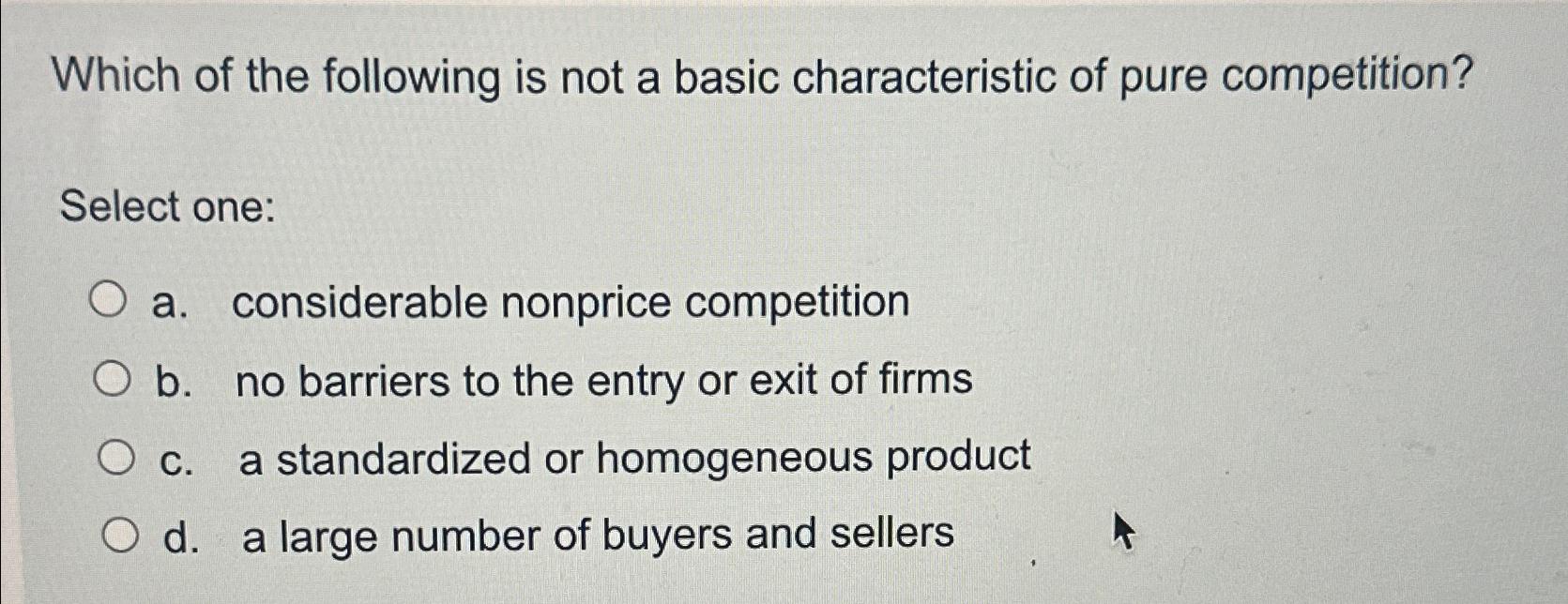 Solved Which of the following is not a basic characteristic | Chegg.com