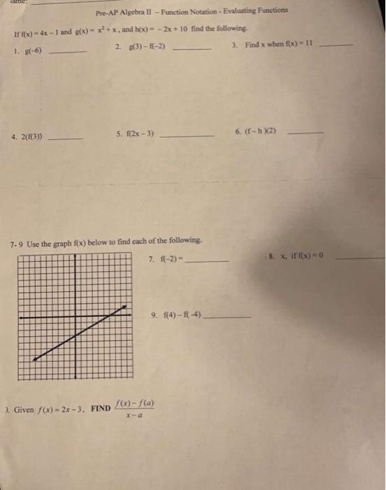 Solved If f(x)=4x−1 and g(x)=x2+x, and h(x)=−2x+10 find the | Chegg.com