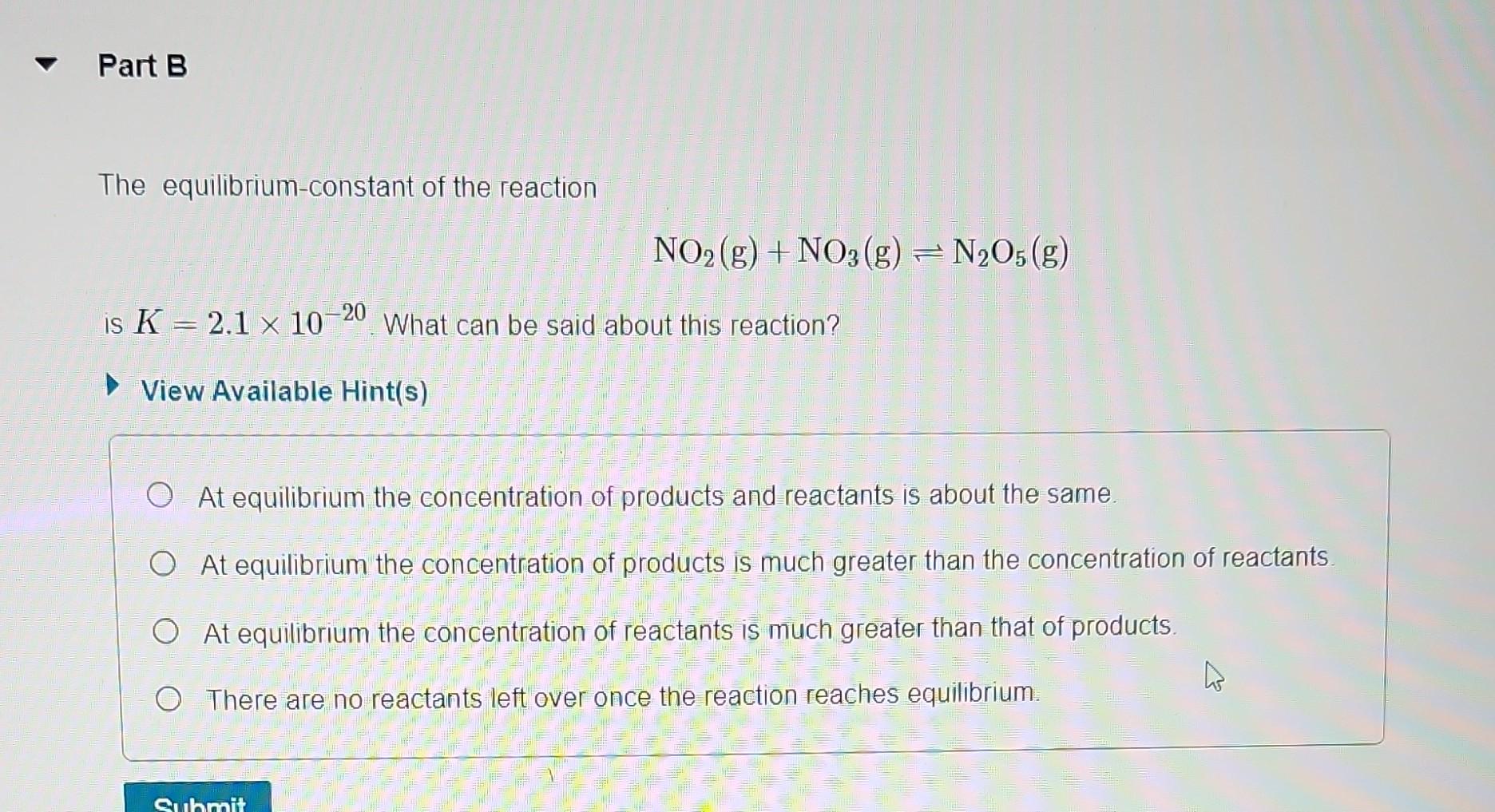Solved Identify the proper form of the equilibrium-constant | Chegg.com