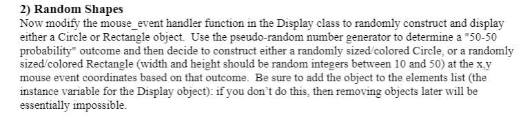 1) Rectangle Class Add another geometric shape class | Chegg.com