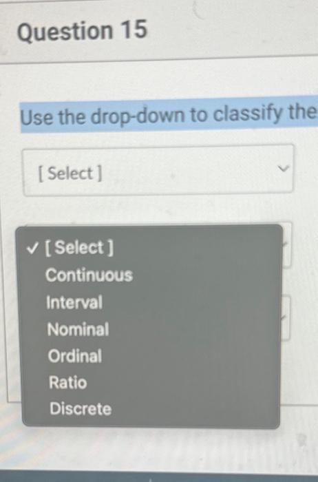 Solved Use The Drop Down To Classify The Variable Cost Of A