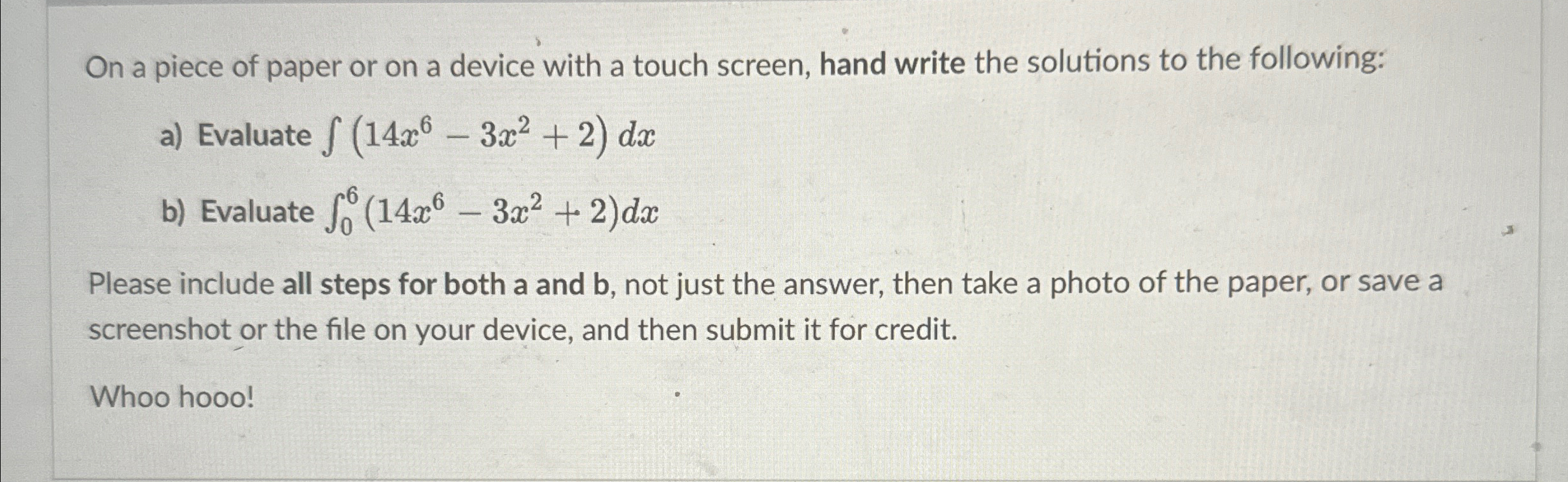 Solved On a piece of paper or on a device with a touch | Chegg.com