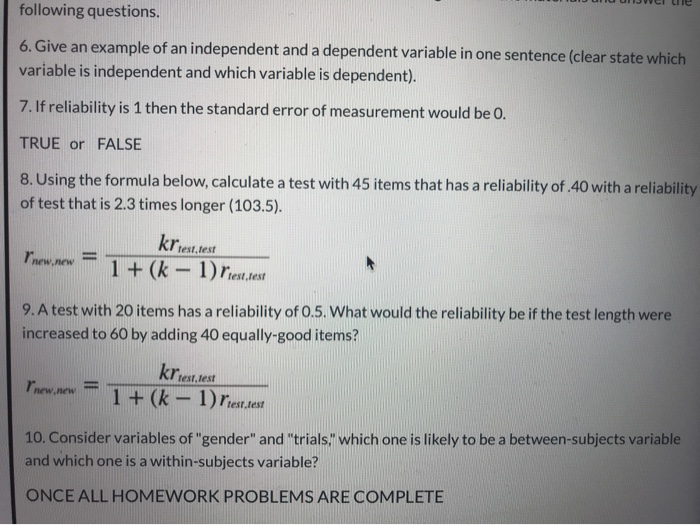 Solved following questions. 6. Give an example of an | Chegg.com