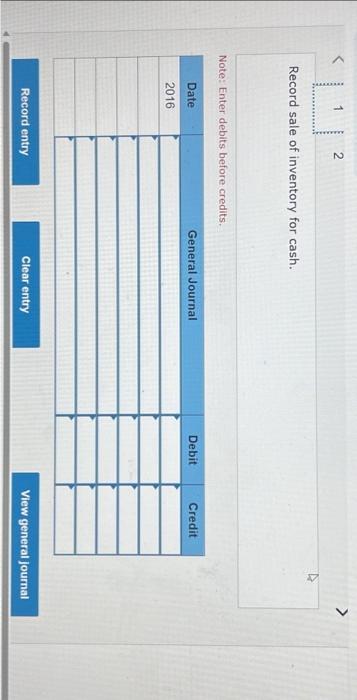 Solved Record entry for cost of goods sold. Note: Enter | Chegg.com