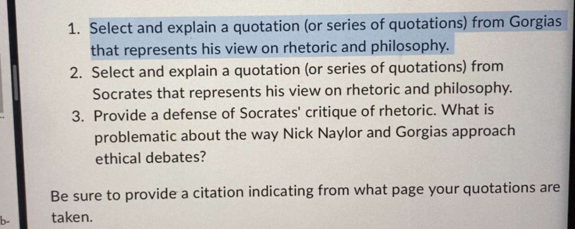 Solved Select and explain a quotation (or series of | Chegg.com