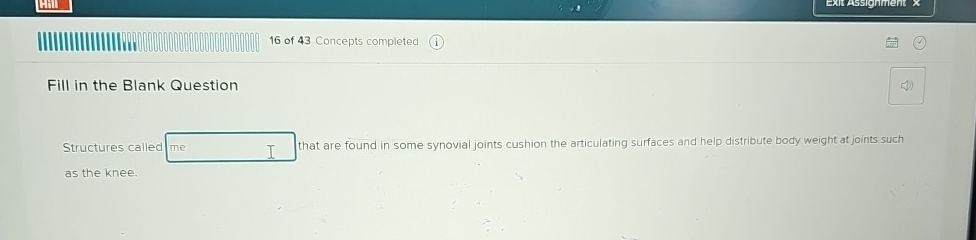 Solved 16 ﻿of 43 ﻿Concepts completedFill in the Blank | Chegg.com