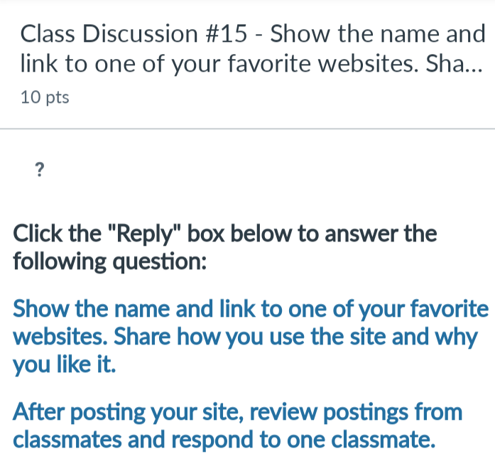 Solved Class Discussion \#15 - Show the name and link to one | Chegg.com