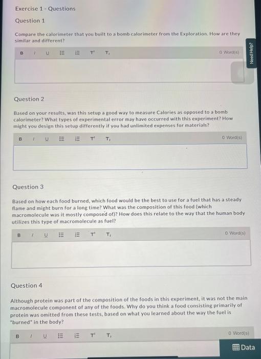 Solved Compare the calorimeter that you built to a bomb | Chegg.com