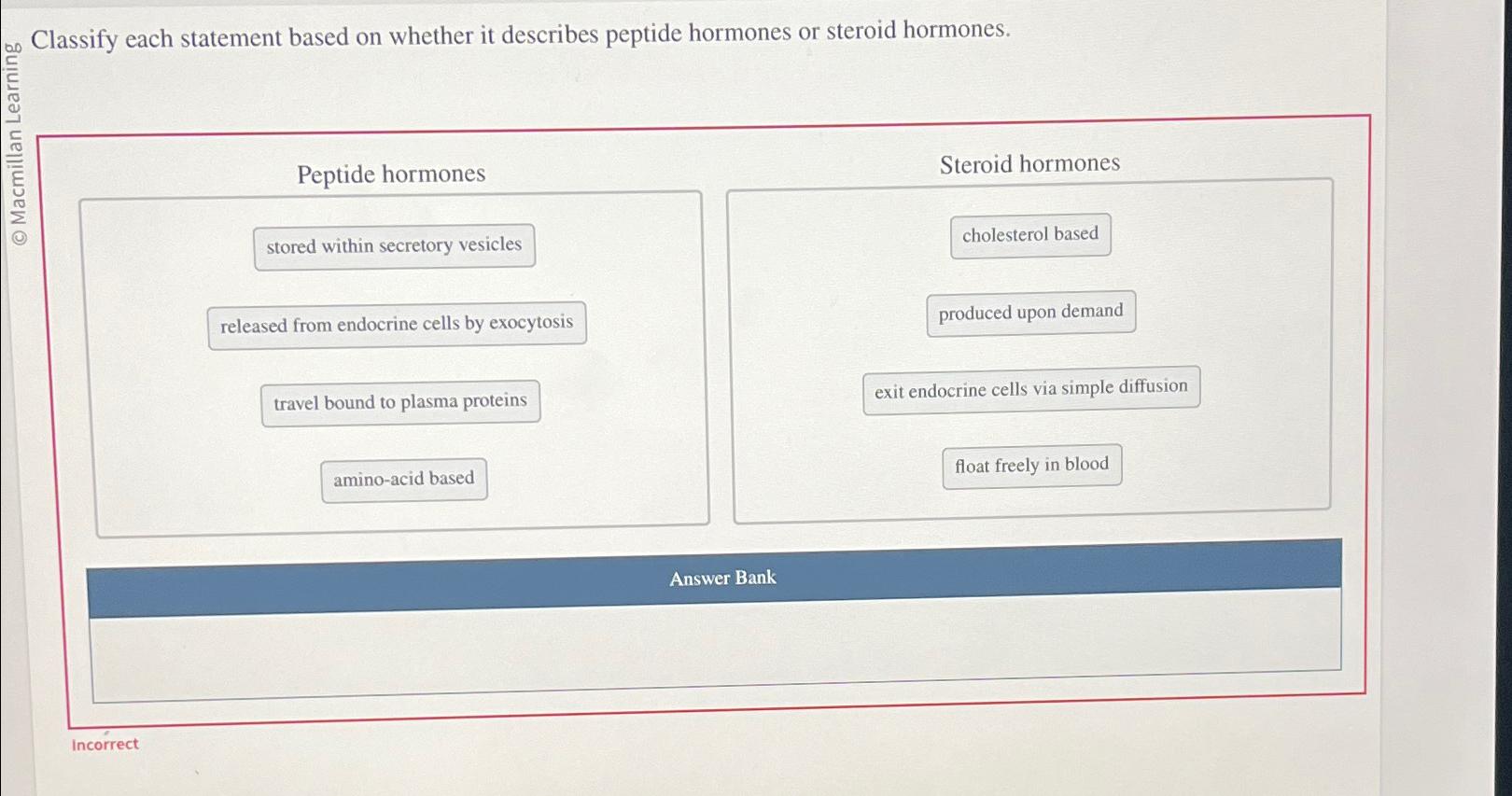 Solved Classify each statement based on whether it describes | Chegg.com