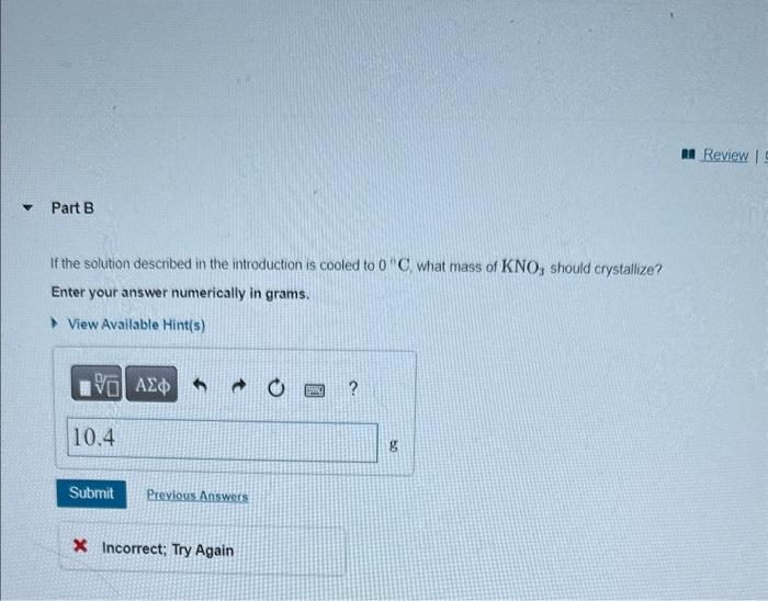 Solved A solid mixture consists of 25.5 g of KNO3 (potassium | Chegg.com