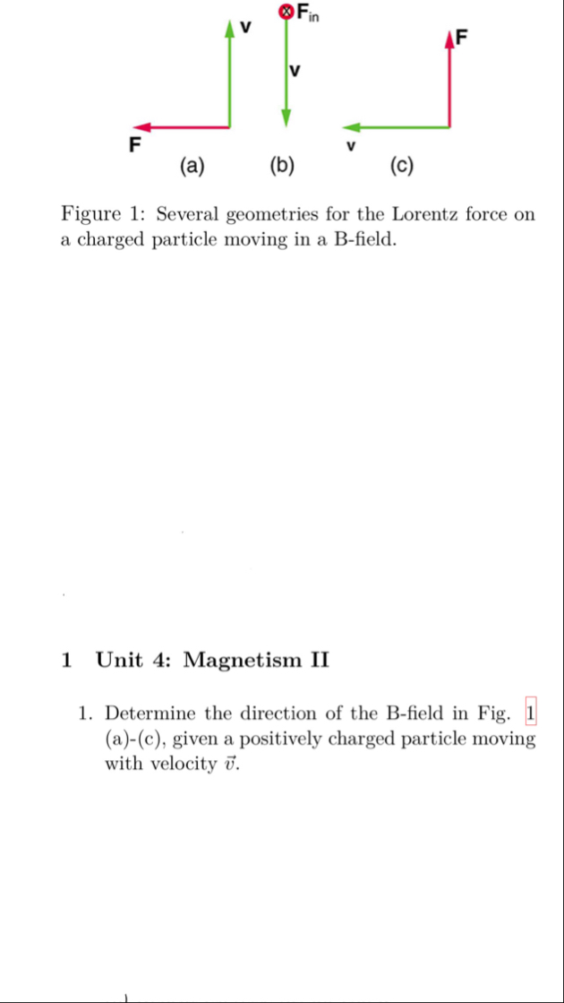 Solved Figure 1: Several geometries for the Lorentz force on | Chegg.com