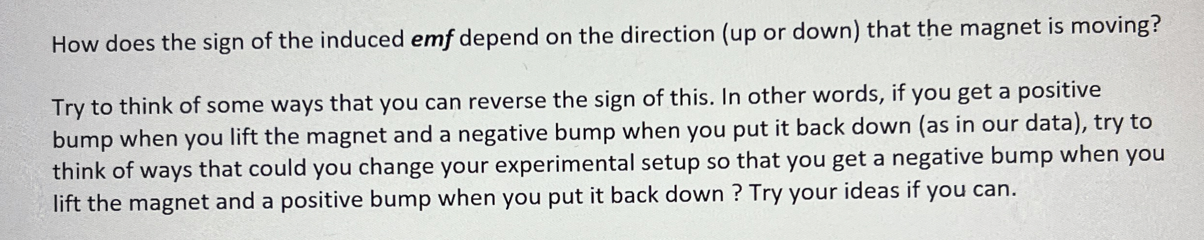 Solved How does the sign of the induced emf depend on the | Chegg.com