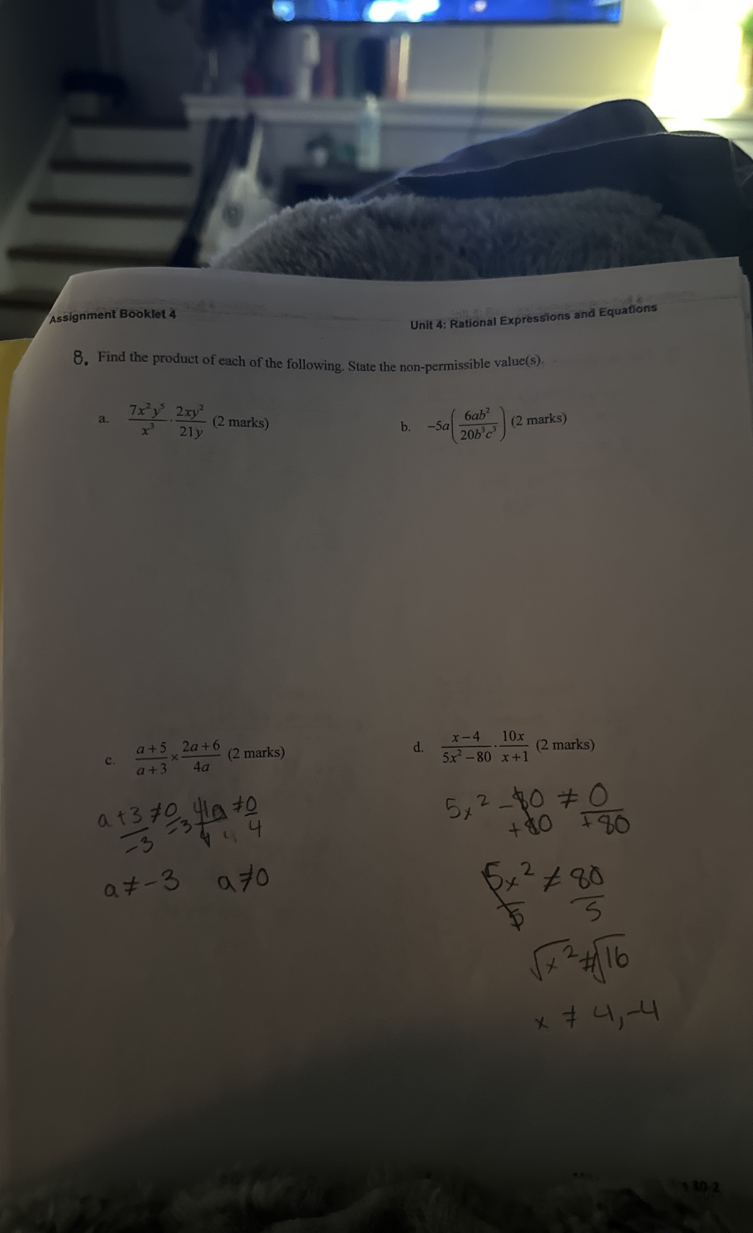 Solved Assignment Booklet 4Unit 4: Rational Expressions and | Chegg.com
