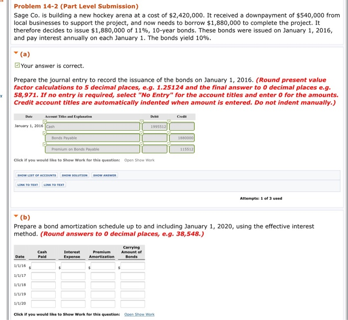 Solved Problem 14-2 (Part Level Submission) Sage Co. is | Chegg.com