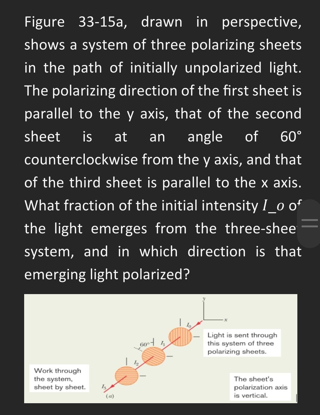 Solved Figure 33-15a, drawn in perspective, shows a system | Chegg.com