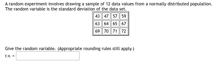 Solved A random experiment involves drawing a sample of 12 | Chegg.com