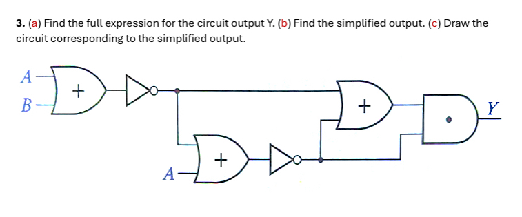 Solved (a) ﻿Find the full expression for the circuit output | Chegg.com