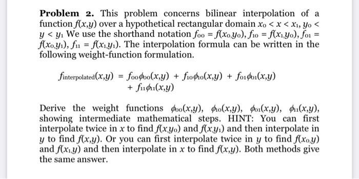 Solved Problem 2. This problem concerns bilinear | Chegg.com