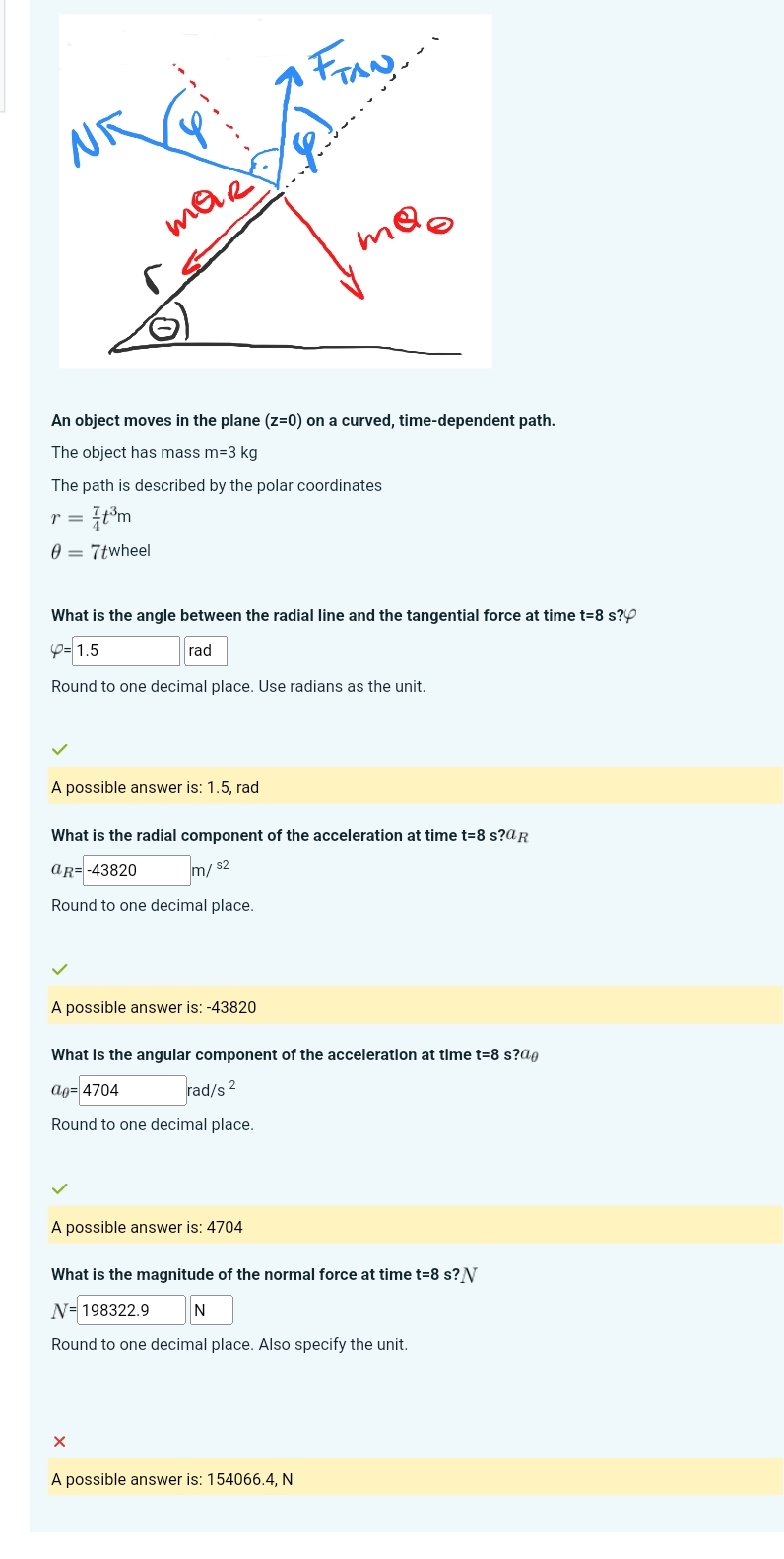 Solved i dont really understand how to solve for the normal | Chegg.com