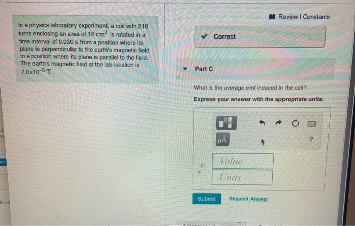 Solved a Review Constants In a physics laboratory | Chegg.com