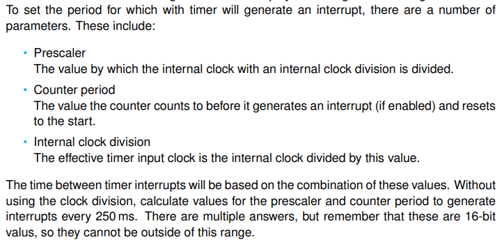 Solved To set the period for which with timer will generate | Chegg.com