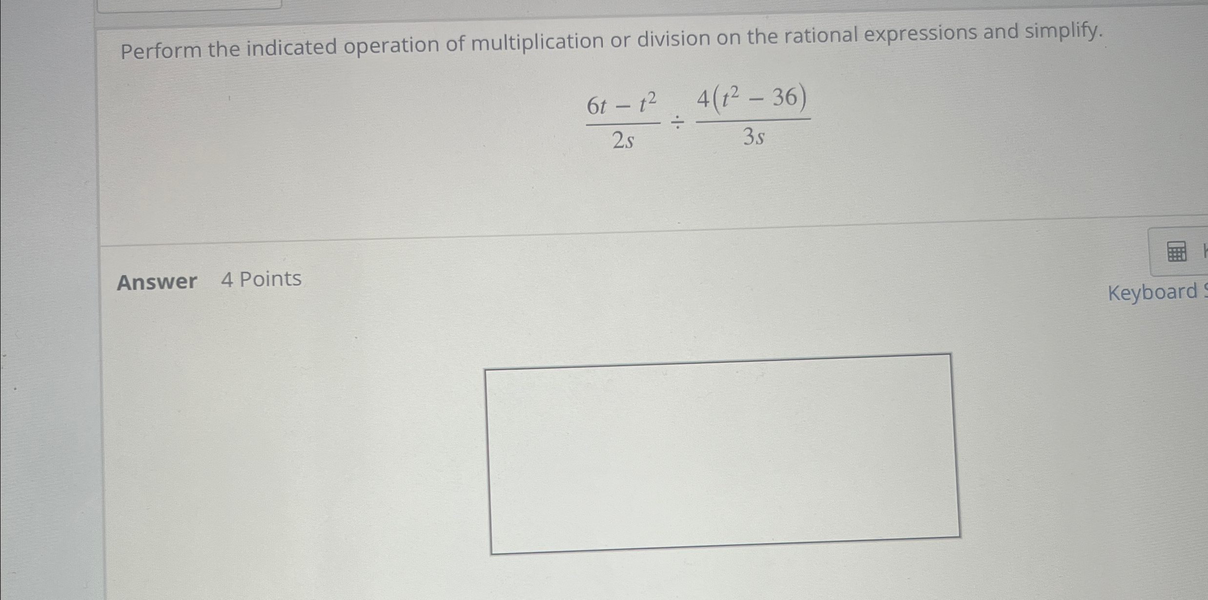 Solved Perform the indicated operation of multiplication or | Chegg.com