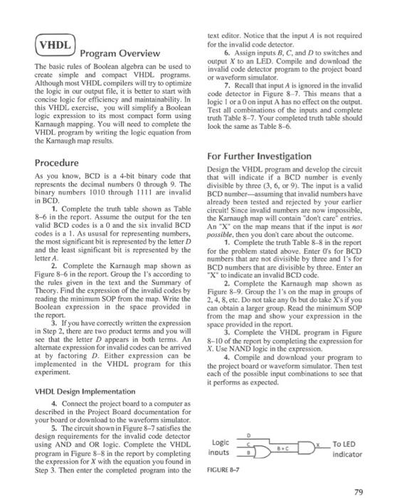 Solved Vhdl Program Overview The Basic Rules Of Boolean 5756