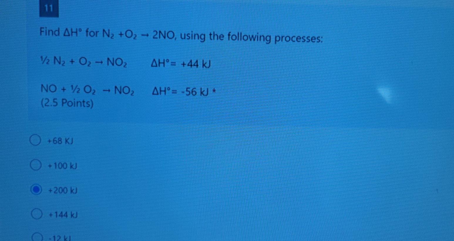Solved Find AH° for N2 +02 - 2NO, using the following | Chegg.com
