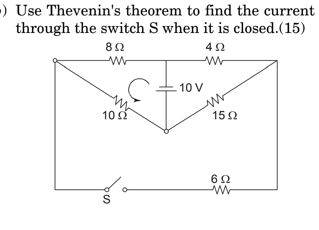 Solved Use Thevenin's theorem to find the current through | Chegg.com