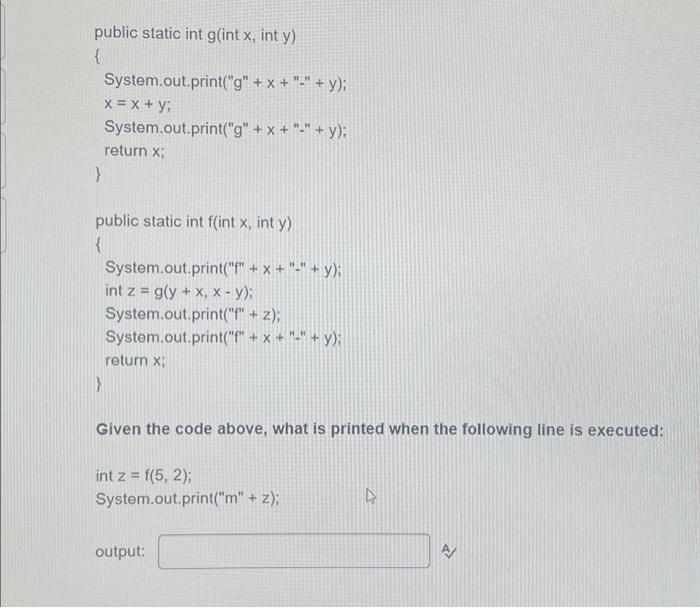 Solved Read the method definition below: public static | Chegg.com
