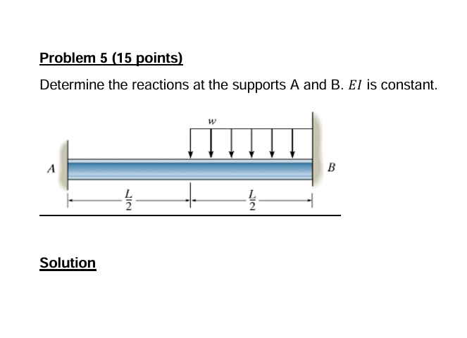 Solved Problem 5 (15 ﻿points)Determine the reactions at the | Chegg.com