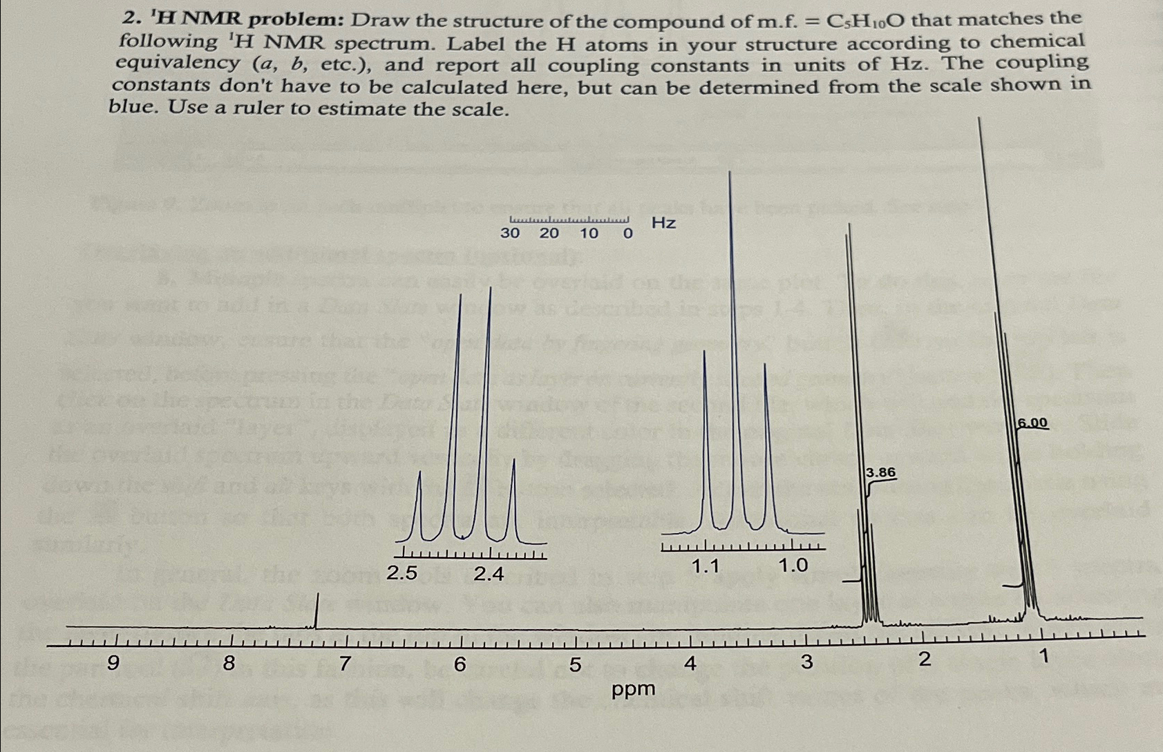 Solved 'H NMR problem: Draw the structure of the compound of | Chegg.com