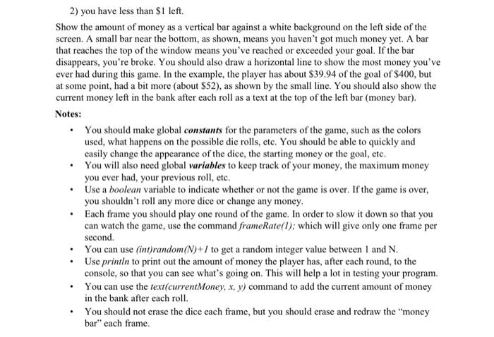 Solved Q1: Dice-Game Simulator - 10 marks Implement a | Chegg.com Solved Q1: Dice-Game Simulator - 10 marks Implement a | Chegg.com